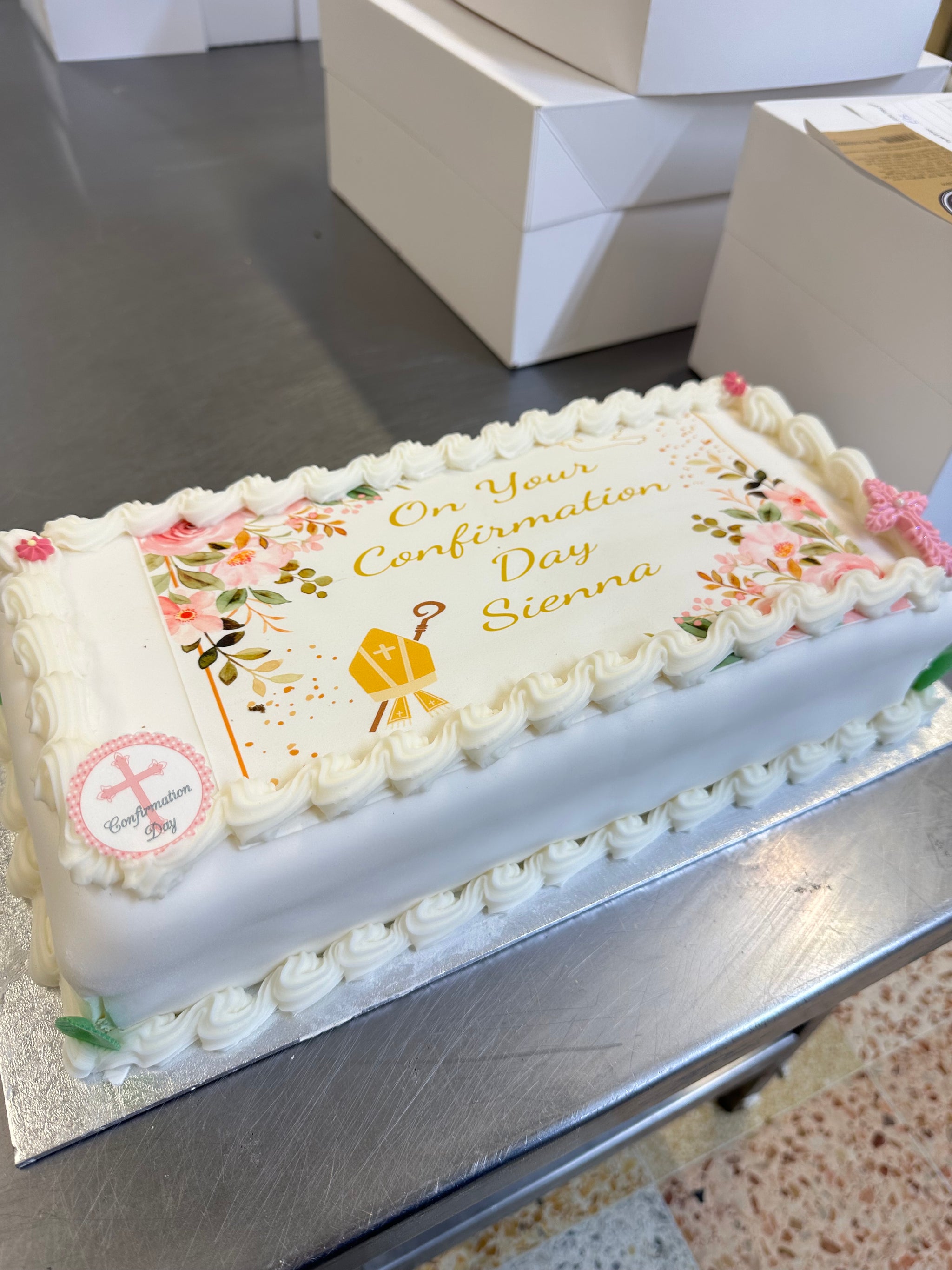 1/4 Slab Birthday Cake – Sperrin Bakery