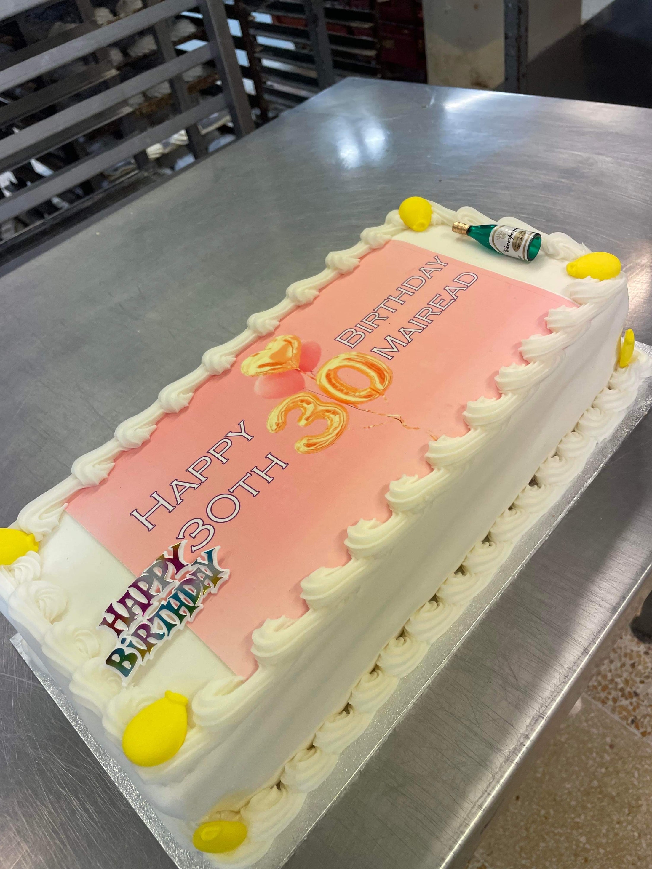 1/4 Slab Birthday Cake – Sperrin Bakery